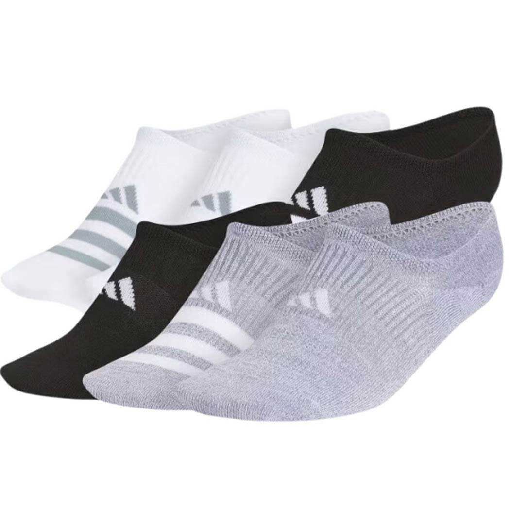 Adidas Superlite II 6-Pack Super No Show -White/ Cool Light Heather/ Black