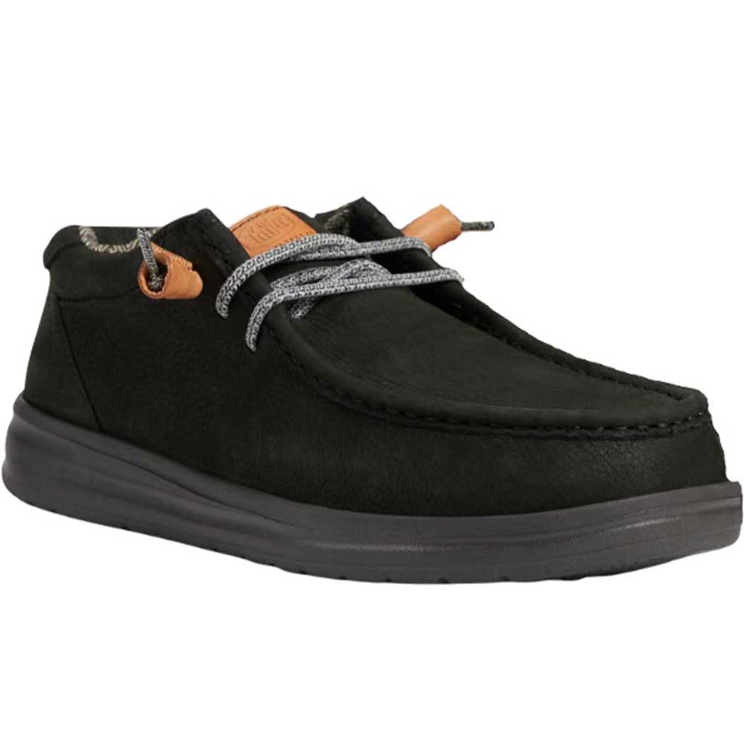 Hey Dude Wally Grip Craft Leather Black - Free Shipping!