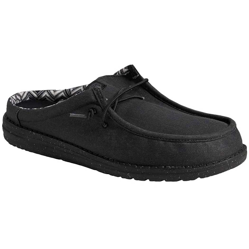 Hey Dude Wally Canvas Black/ Black -Free shipping!