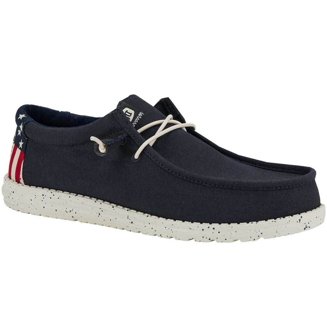 Hey Dude Wally Americana Navy White - Free shipping!