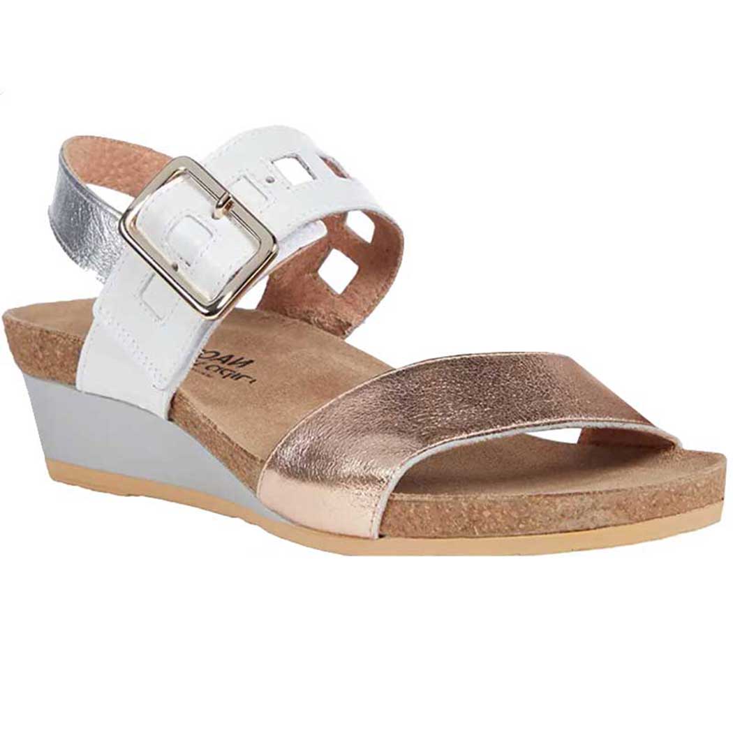 Naot Dynasty Soft Rose Gold Leather/ White Pearl Leather/ Soft Silver ...