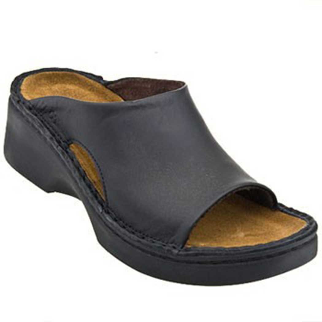 Naot Rome Slide Black Matte Leather -Free Shipping and Exchanges!