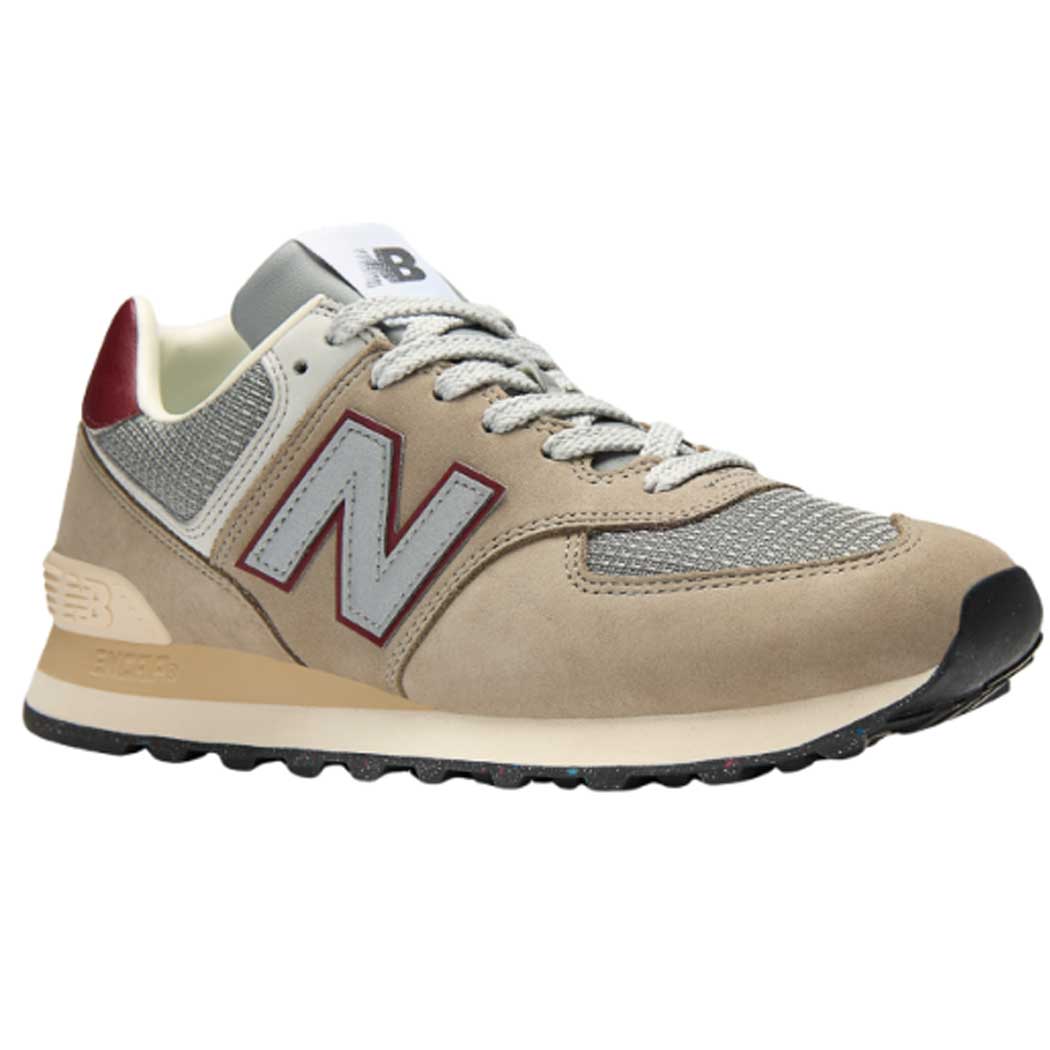 New Balance 574 Arid Stone/ Monarch Burgundy -Free Shipping and Exchanges!