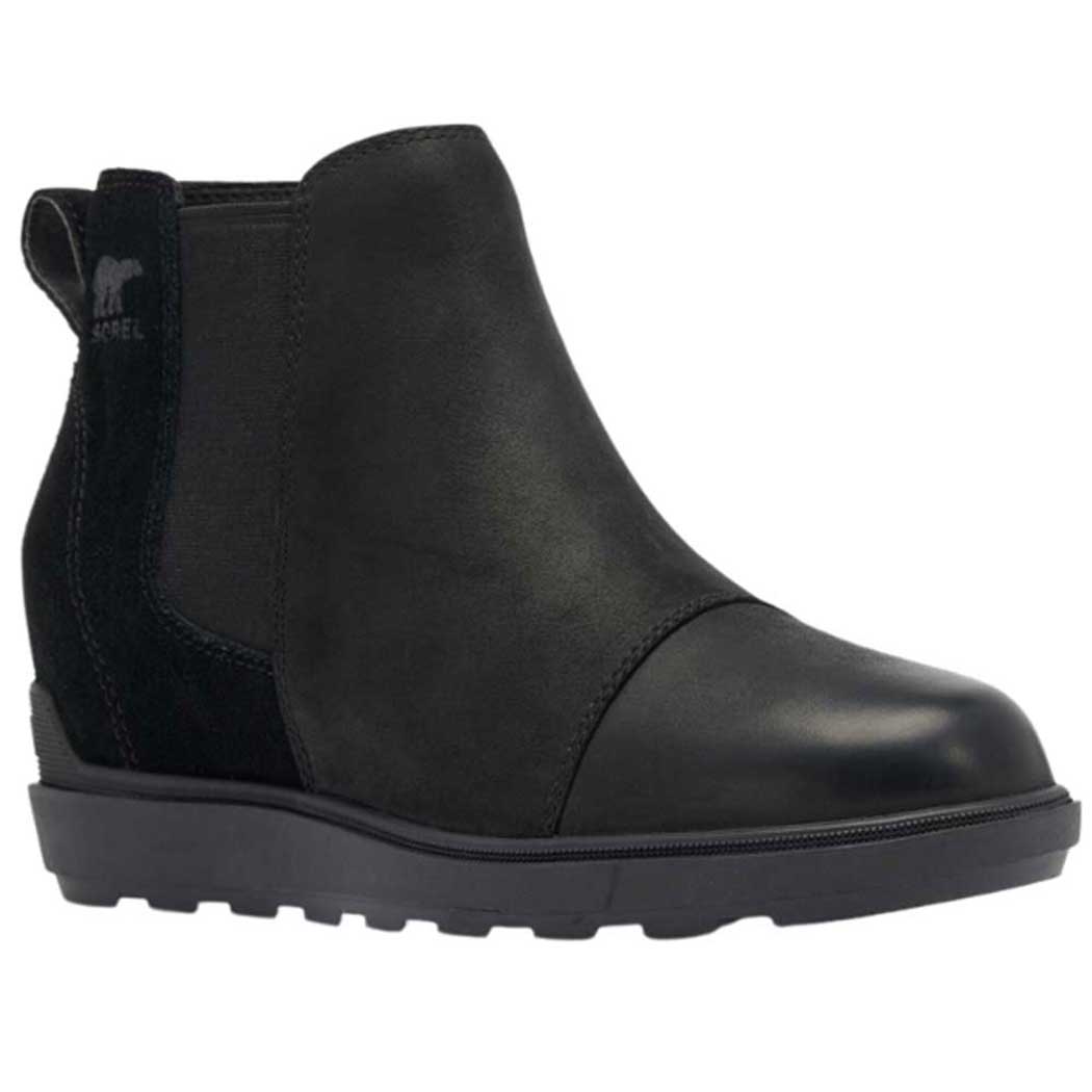 Sorel Evie II Chelsea Black/ Sea Salt-Free shipping!