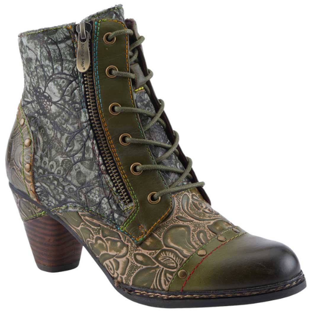 L'Artiste by Spring Step Avyanna Olive Multi -Free Shipping!