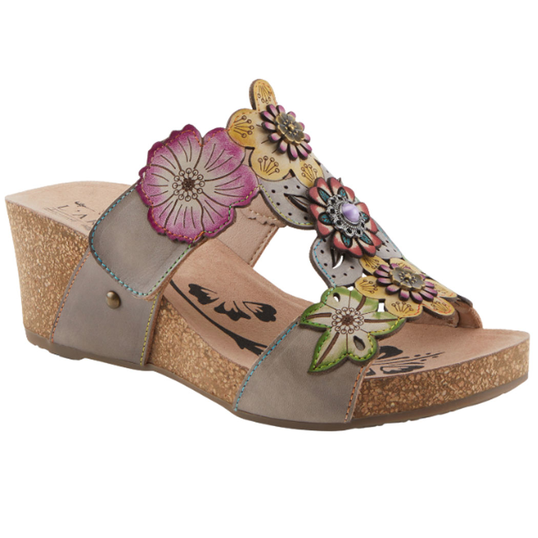 L'Artiste by Spring Step PrettyPetals Grey Multi -Free shipping!
