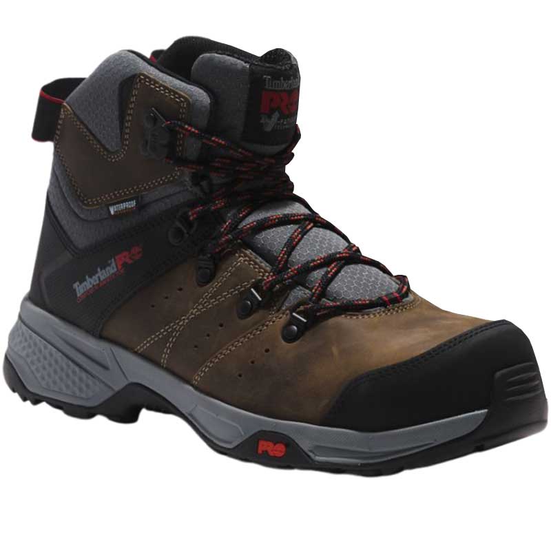 Timberland Pro Switchback Brown Turkish Coffee/Red-Free shipping!
